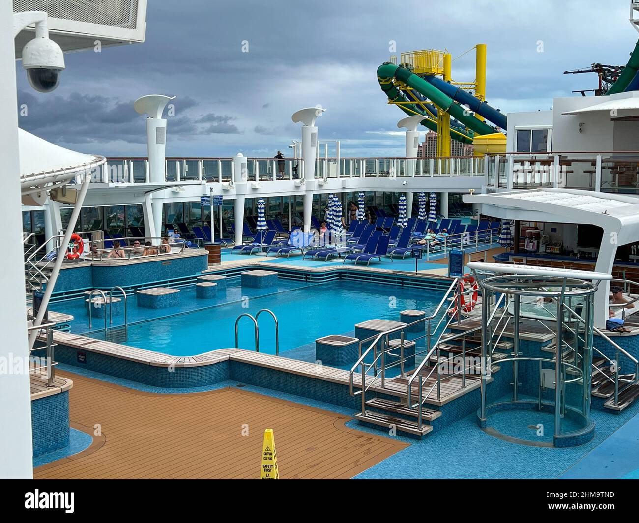 Orlando, FL USA-January 8, 2022: The Main Pool on the Norwegian Cruise ...