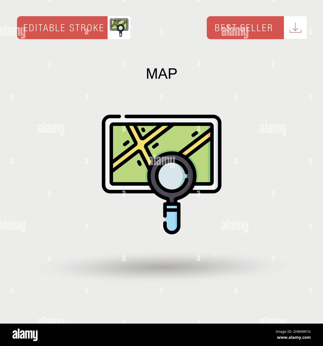 Map Simple vector icon Stock Vector Image & Art - Alamy