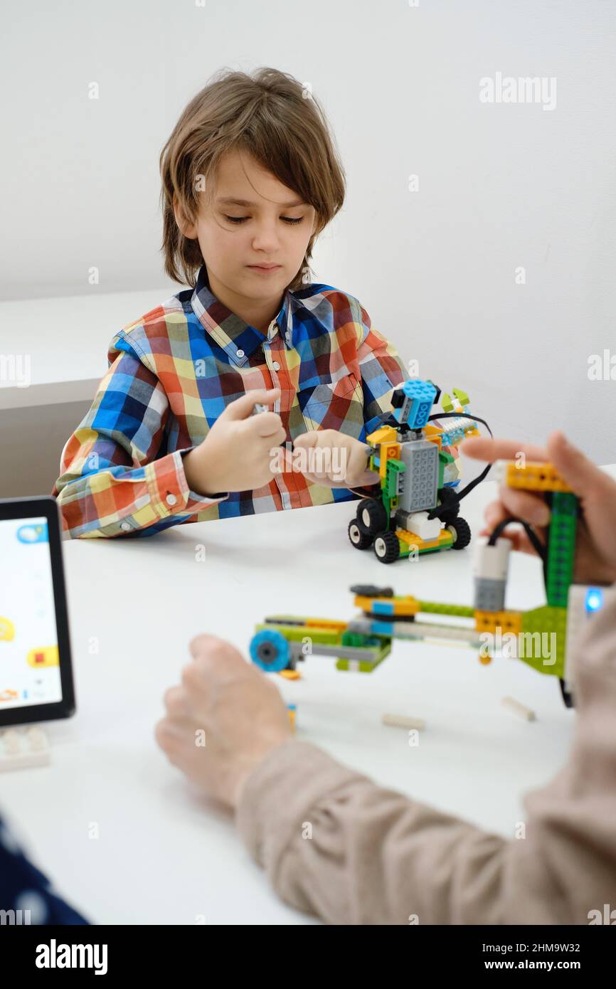 Students In School Computer Coding Class Building And Learning To ...
