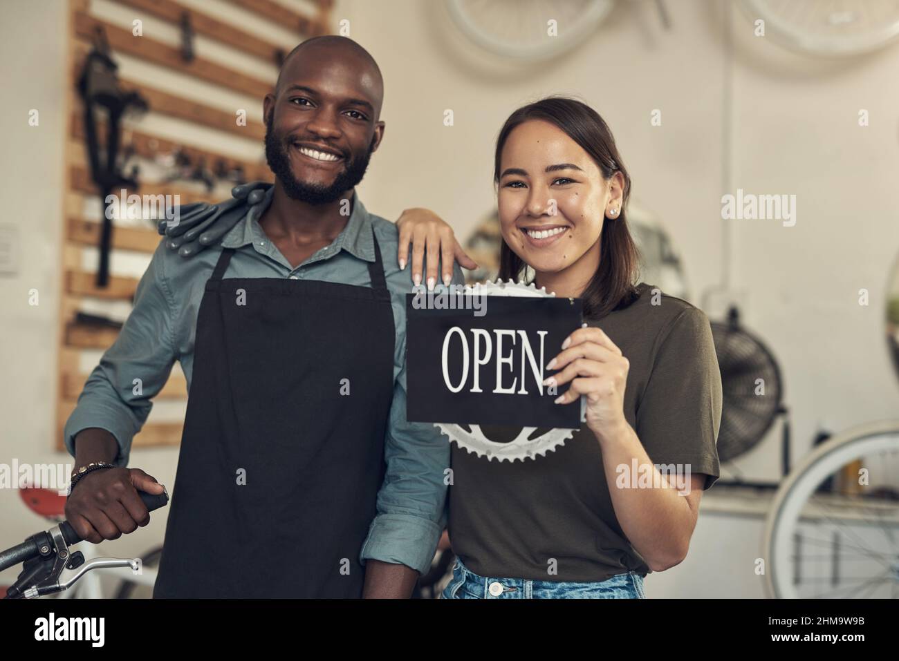 Two owners working together hi-res stock photography and images - Alamy