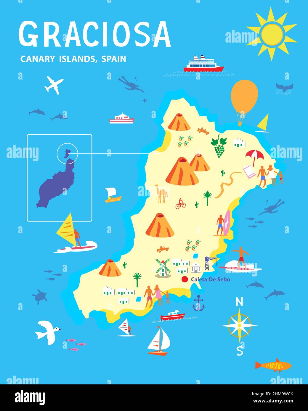 Canary islands map europe hi-res stock photography and images - Alamy