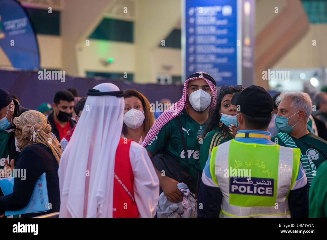 Abu Dhabi, UAE, Feb 8th 2021 Fans during the FIFA Club World Cup 2021 ...