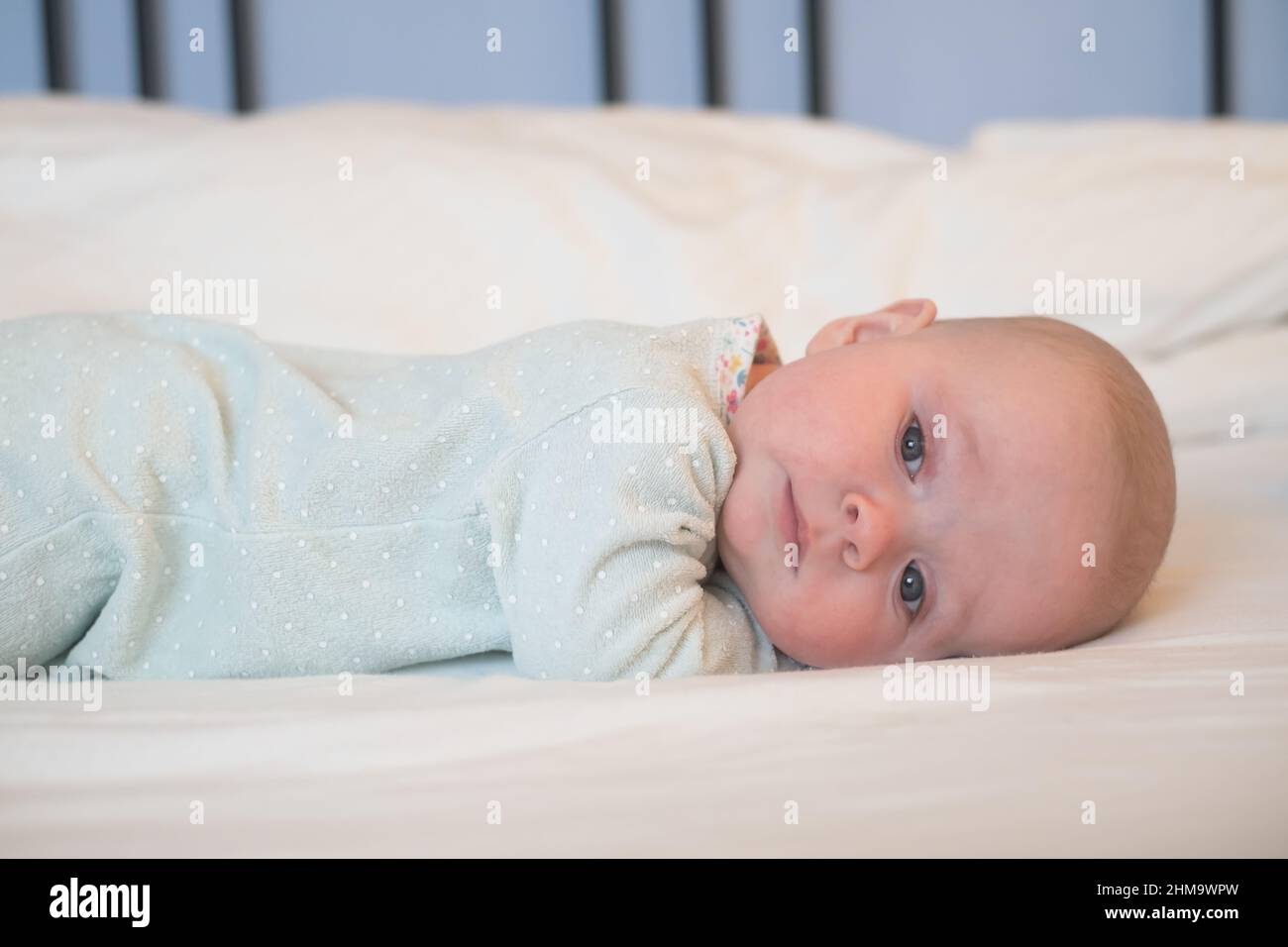 Adorable little baby portrait. Cute baby girl indoor Stock Photo - Alamy