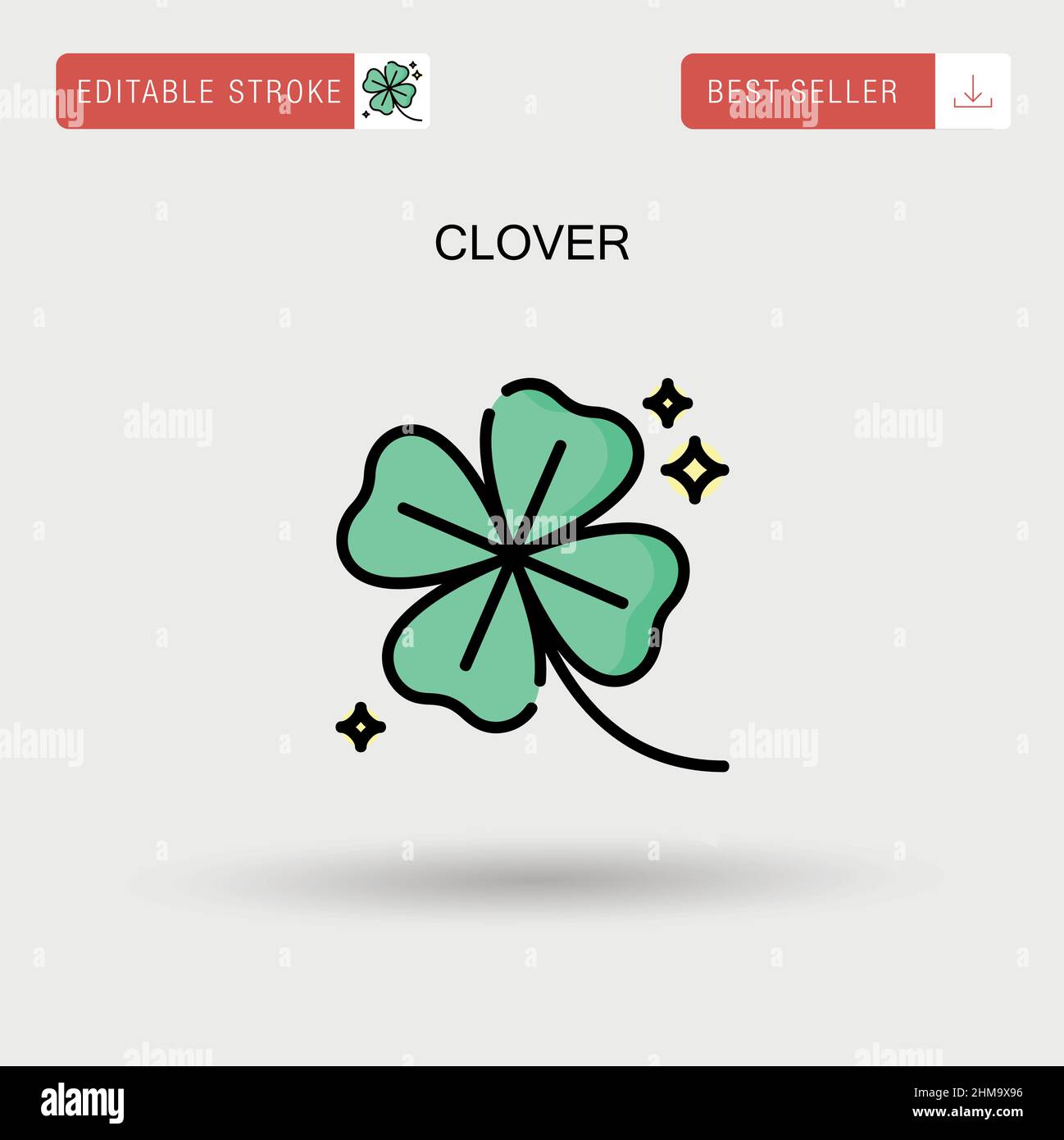 Clover Simple vector icon Stock Vector Image & Art - Alamy