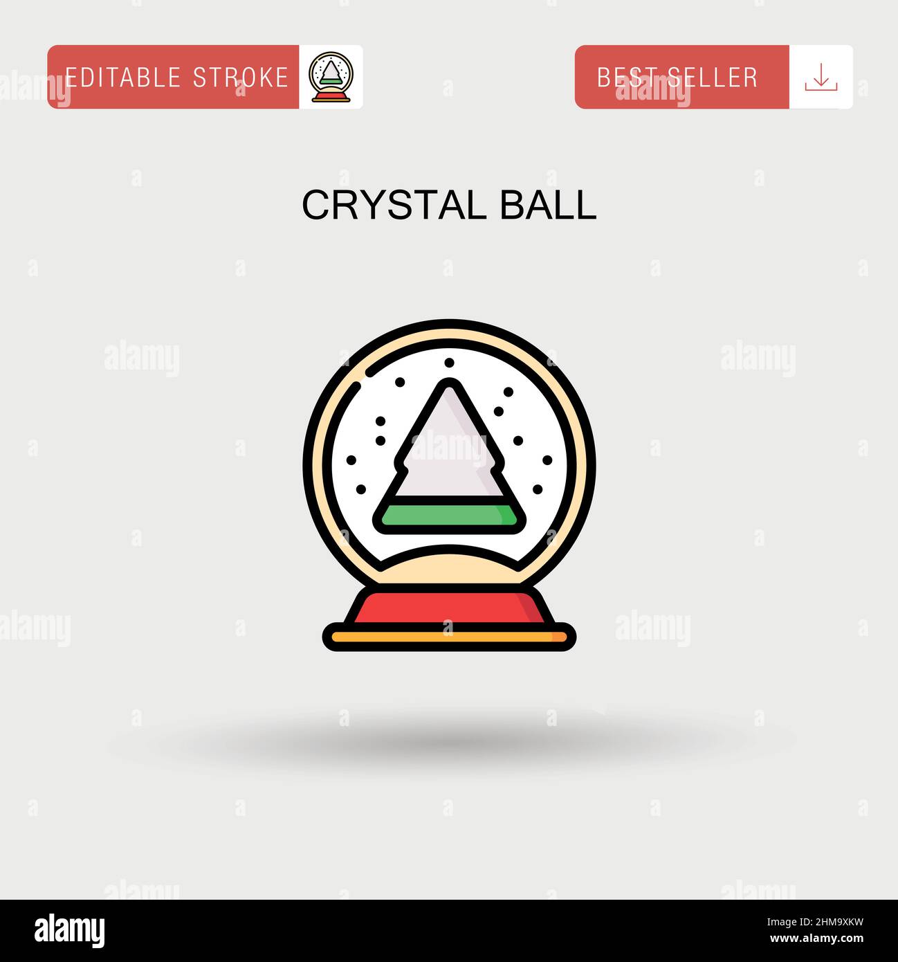 Crystal ball Simple vector icon Stock Vector Image & Art - Alamy