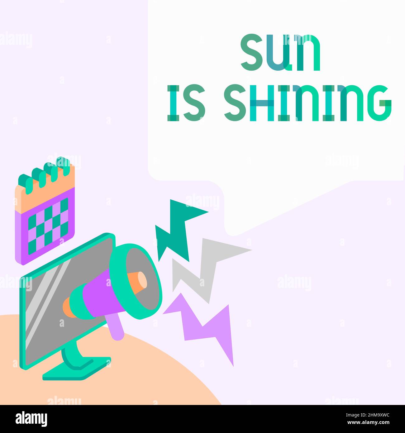 Conceptual display Sun Is Shining. Concept meaning Beautiful sunshine ...