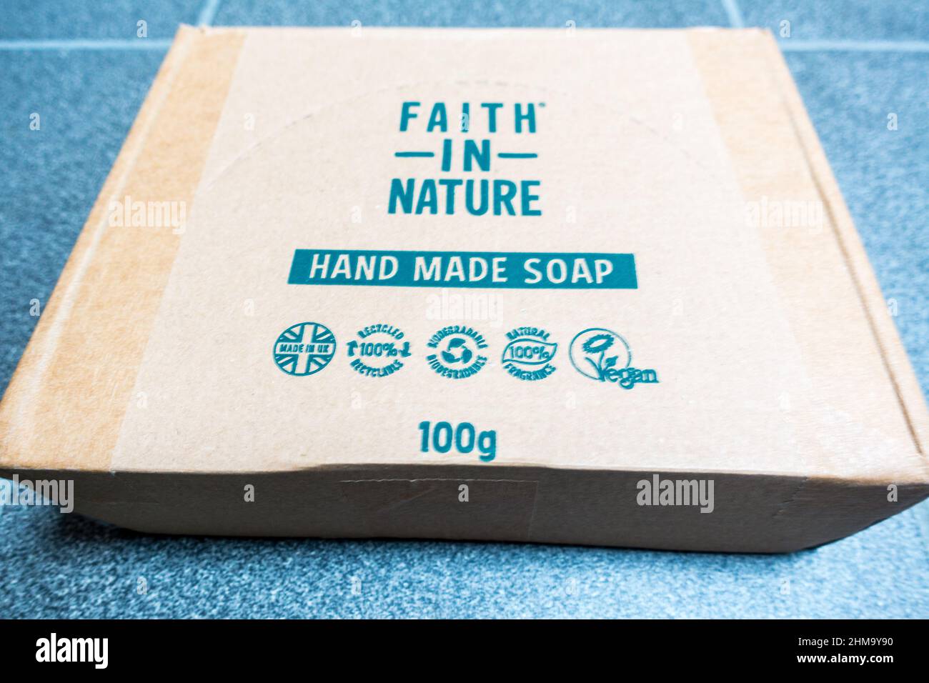 Big cardboard box of soaps by Faith in Nature Stock Photo - Alamy