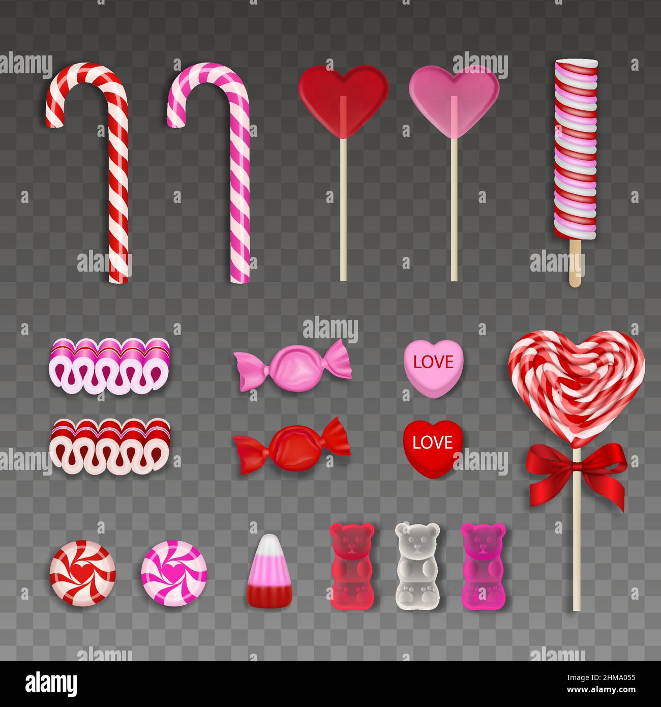 Sweet candies colorful lollipops Stock Vector Images - Alamy