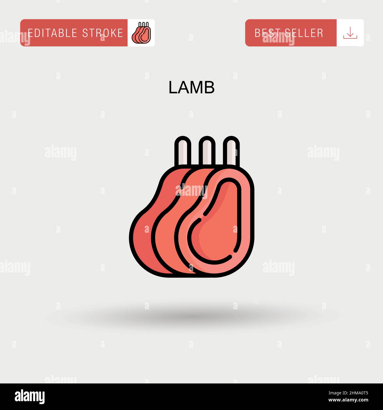 Raw lamb rack Stock Vector Images - Alamy