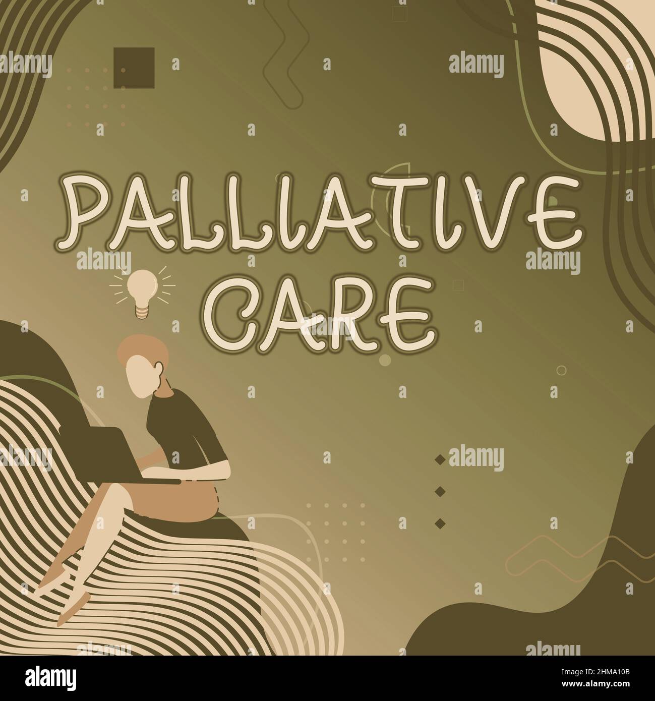 Text showing inspiration Palliative Care. Word for specialized medical ...