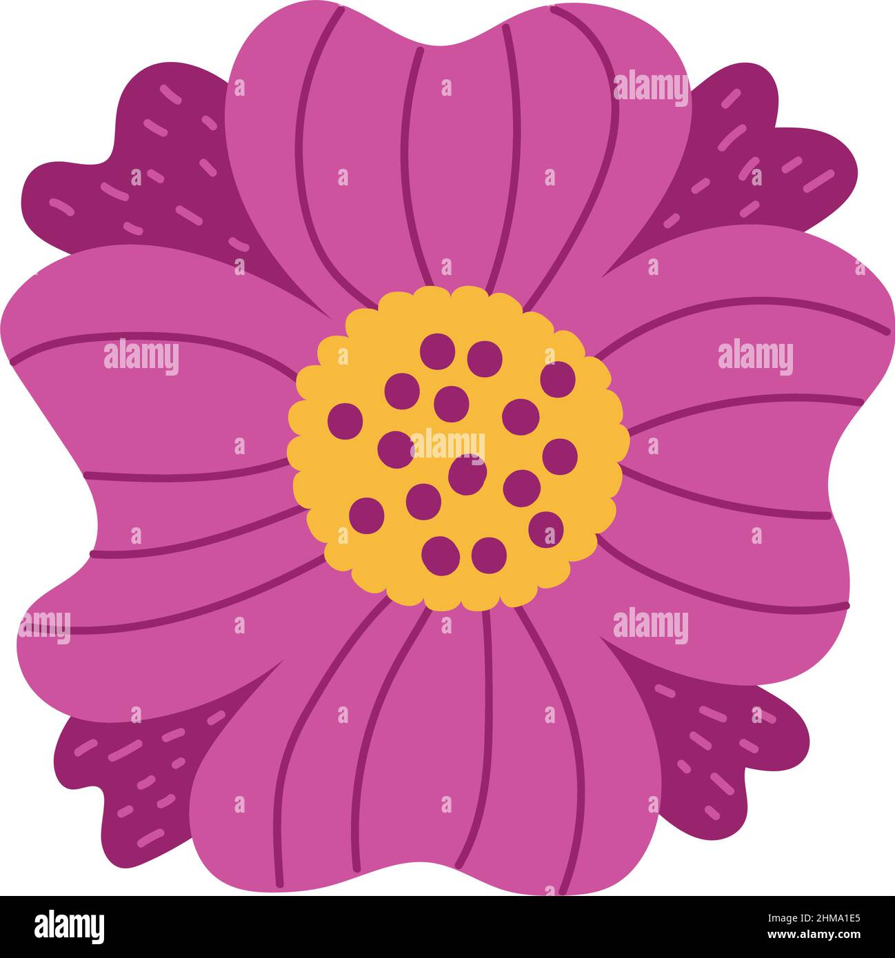 pink flower cartoon icon flat Stock Vector Image & Art - Alamy
