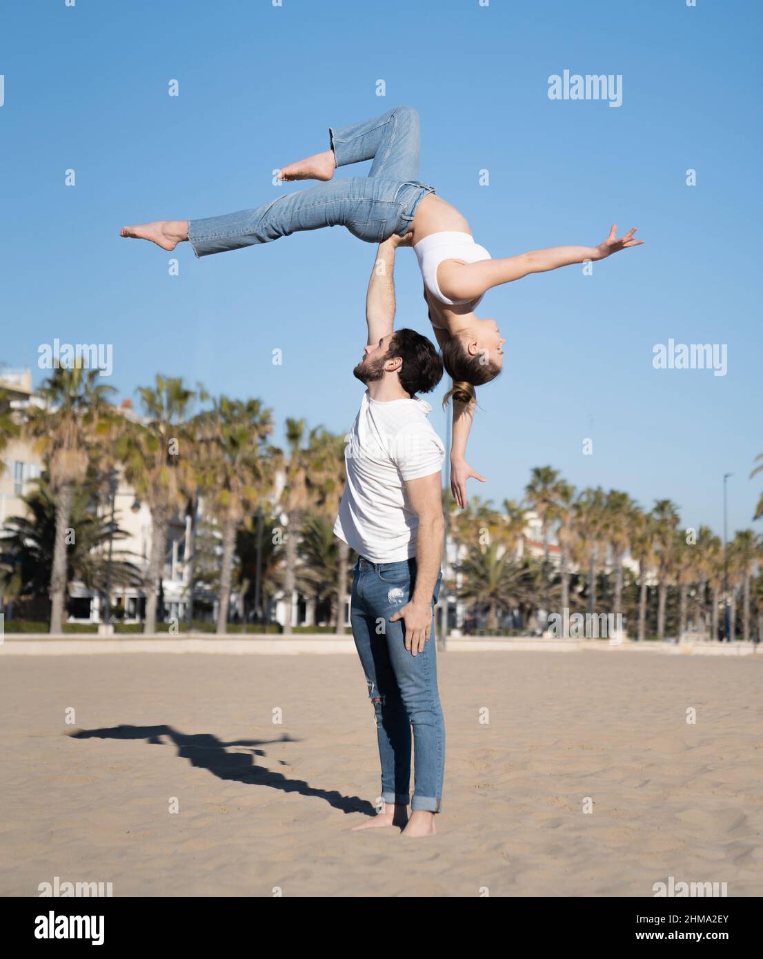 Woman arched back hi-res stock photography and images - Alamy