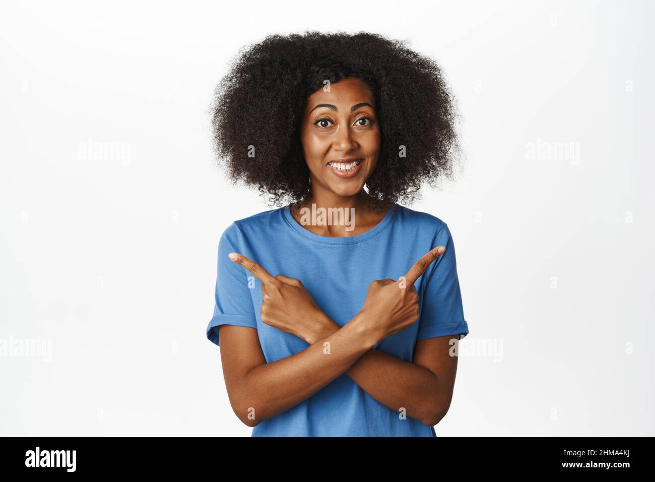 Woman Pointing Sideways