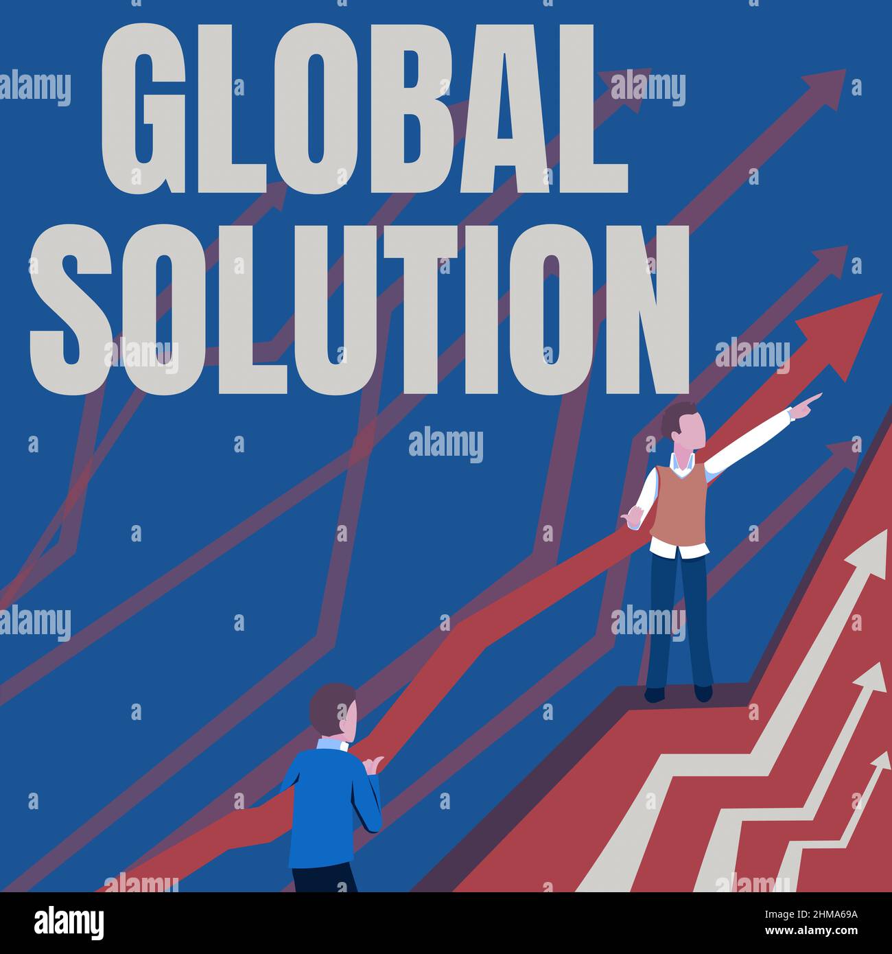 Sign displaying Global Solution. Concept meaning dealing with a ...