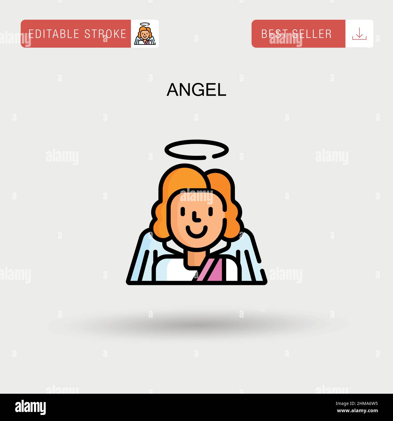 Pair of isolated angel wings hi-res stock photography and images - Alamy