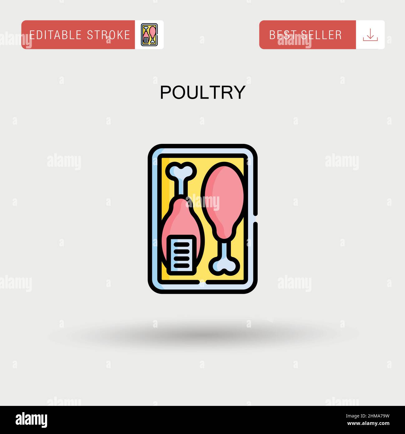Poultry Simple vector icon Stock Vector Image & Art - Alamy