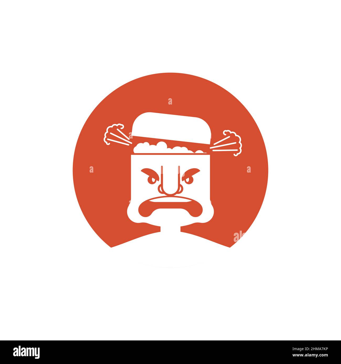 Angry User profile icon. Avatar forum symbol. Placeholder for social ...