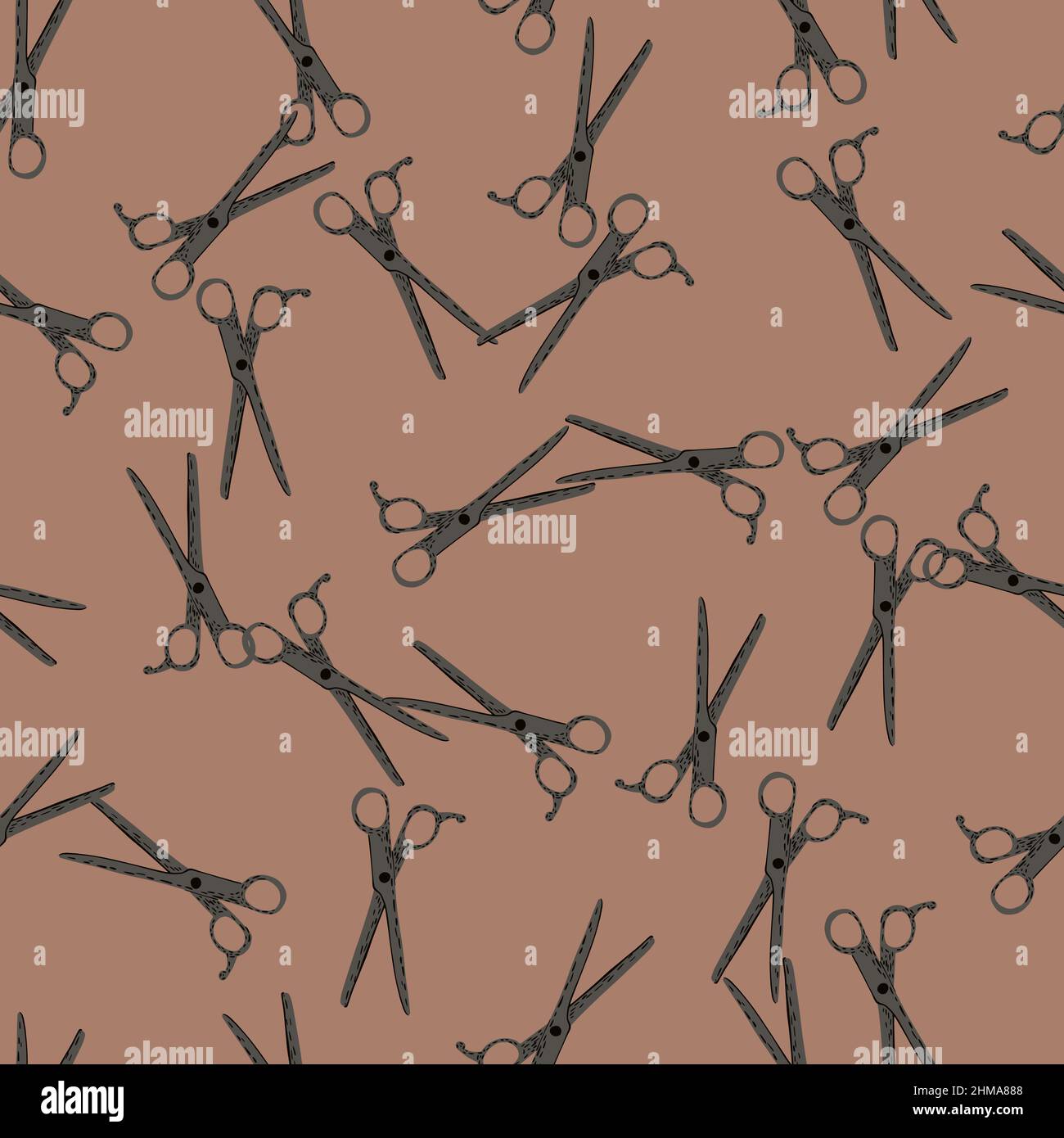 Scissors seamless pattern. Retro salon background . Repeated texture in ...