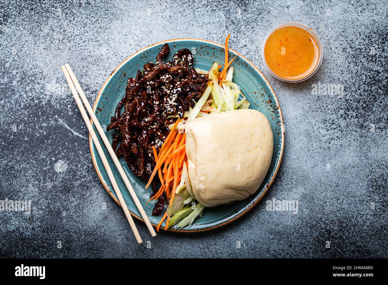 Chinese traditional dish sweet and sour deep fried glazed pork with ...
