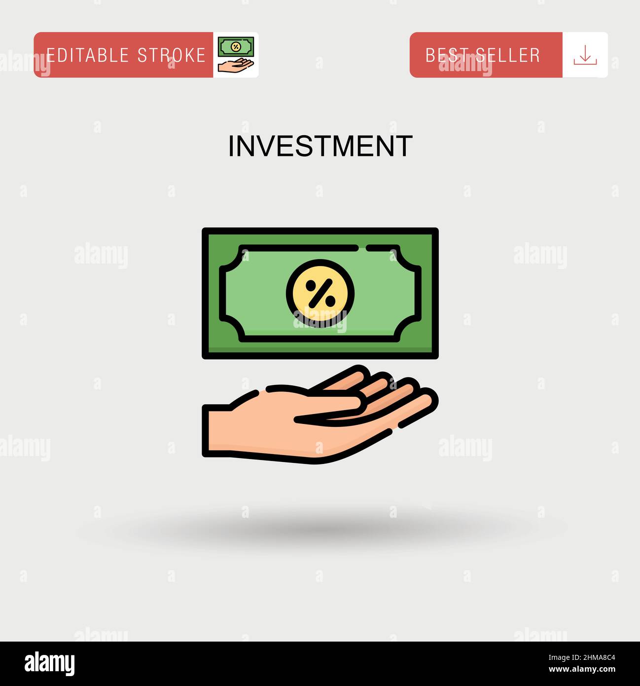 Investment Simple vector icon Stock Vector Image & Art - Alamy