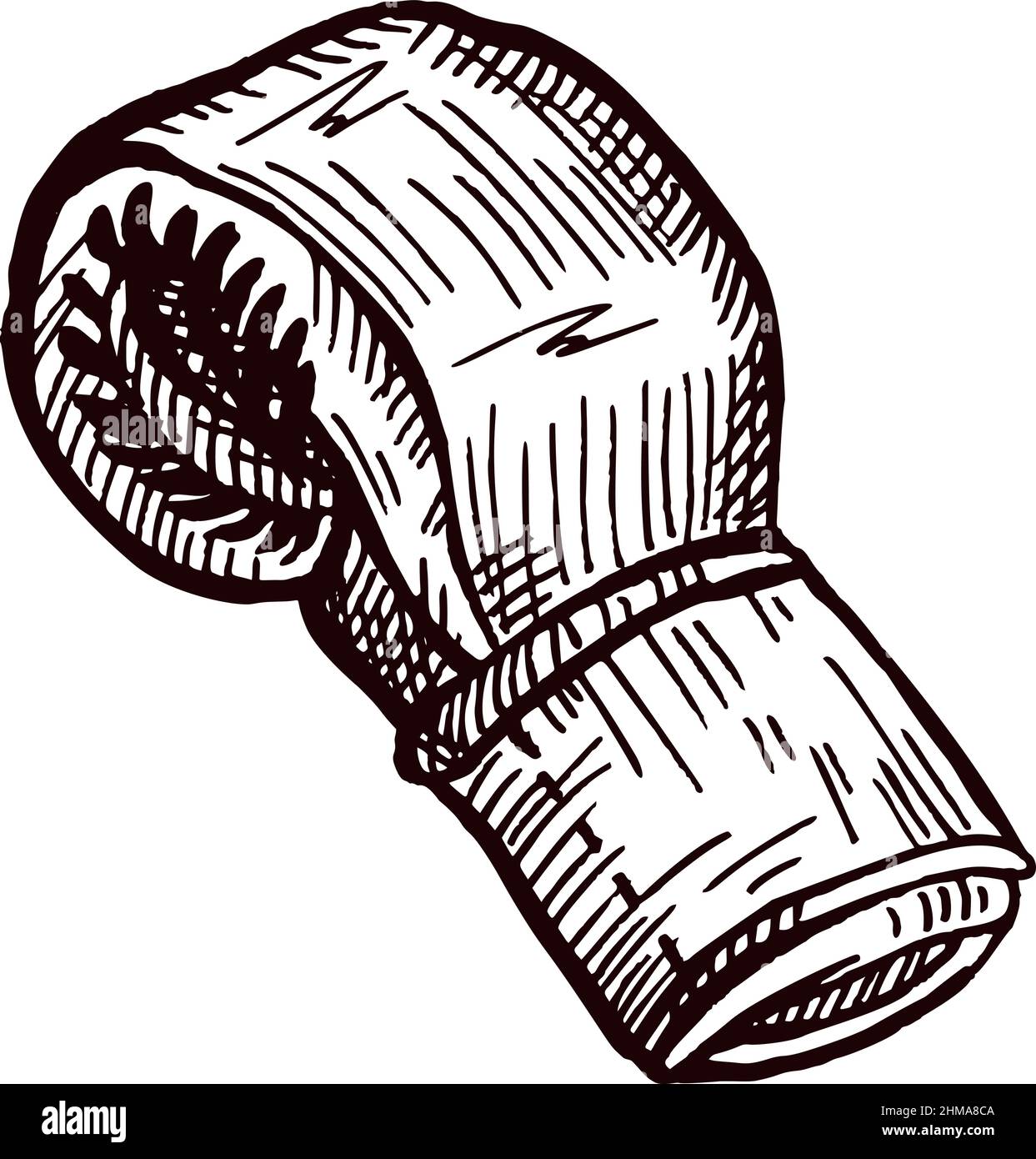 Boxing gloves side sketch isolated. Sporting equipment for boxing in ...