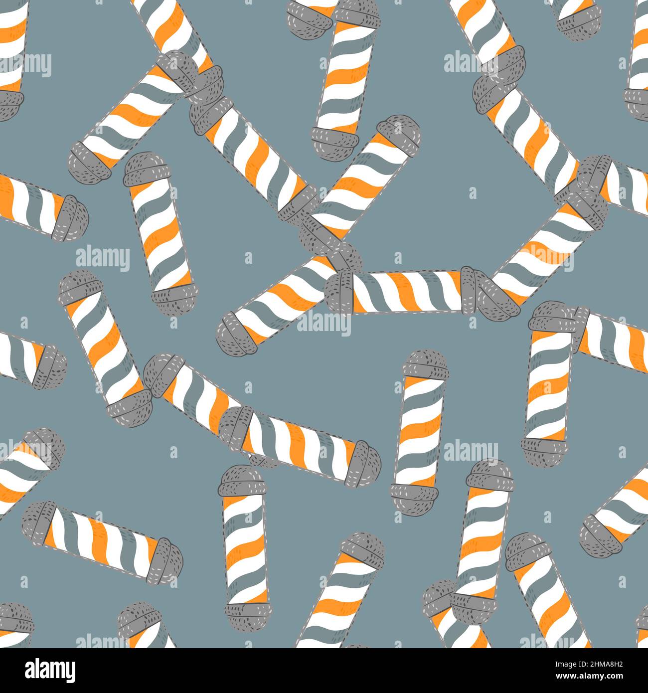 Barber's pole seamless pattern. Barbershop background. Repeated texture ...