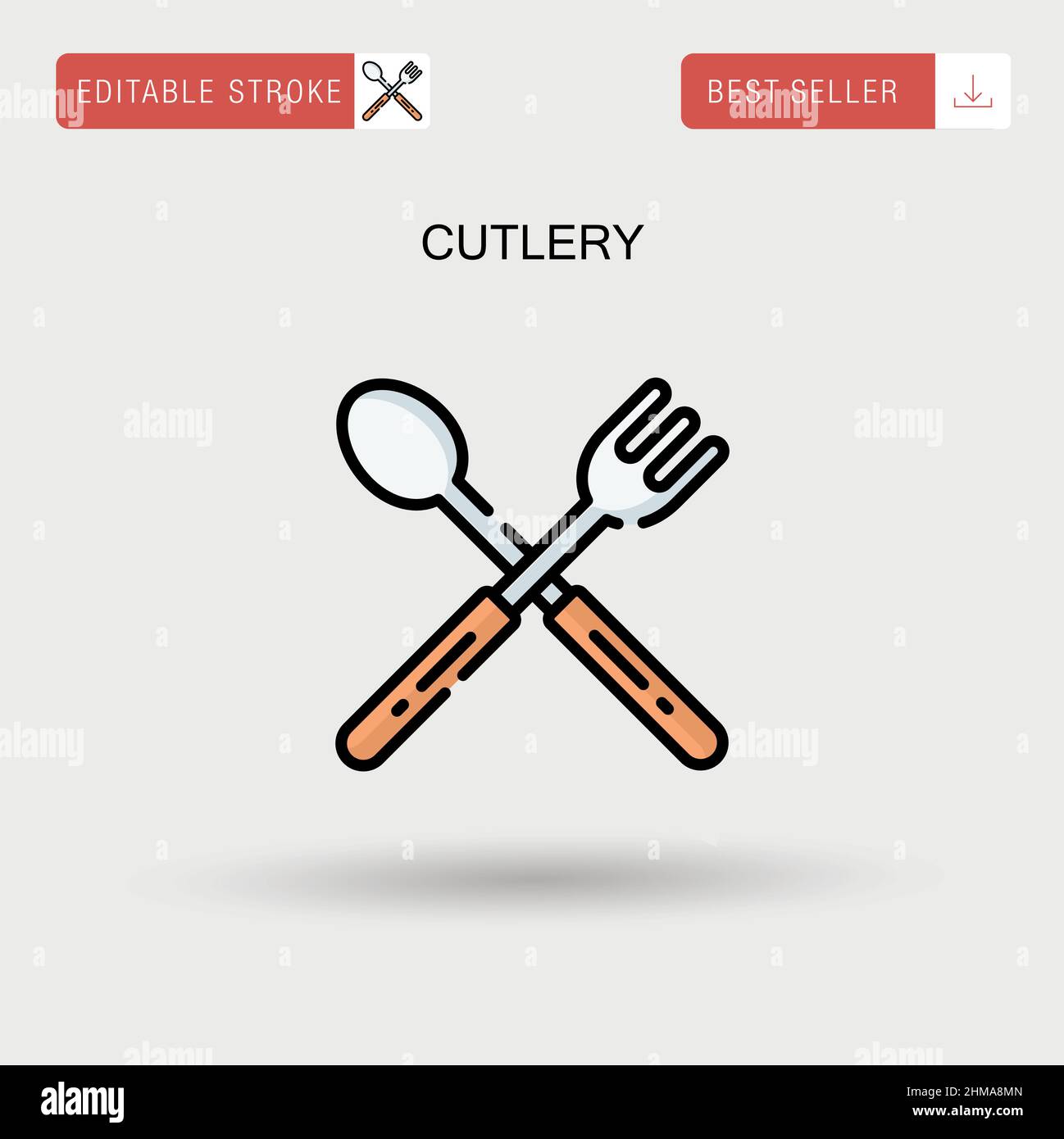 Kitchen cutlery menu icon hi-res stock photography and images - Alamy