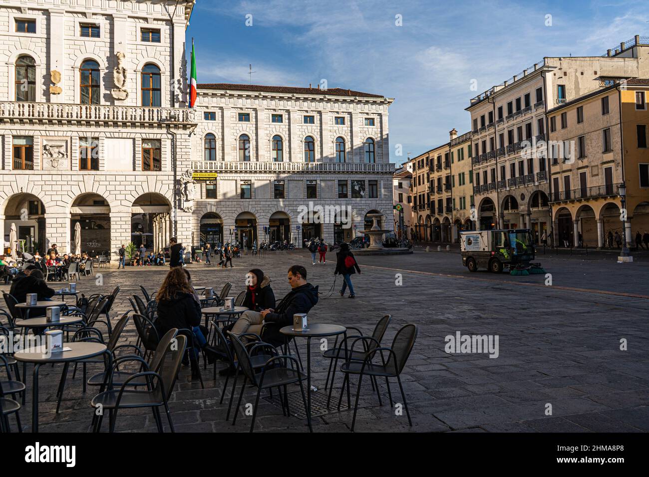 8 February 2022. Piazza delle Erbe, Padua (Padova) Veneto, Italy Stock ...