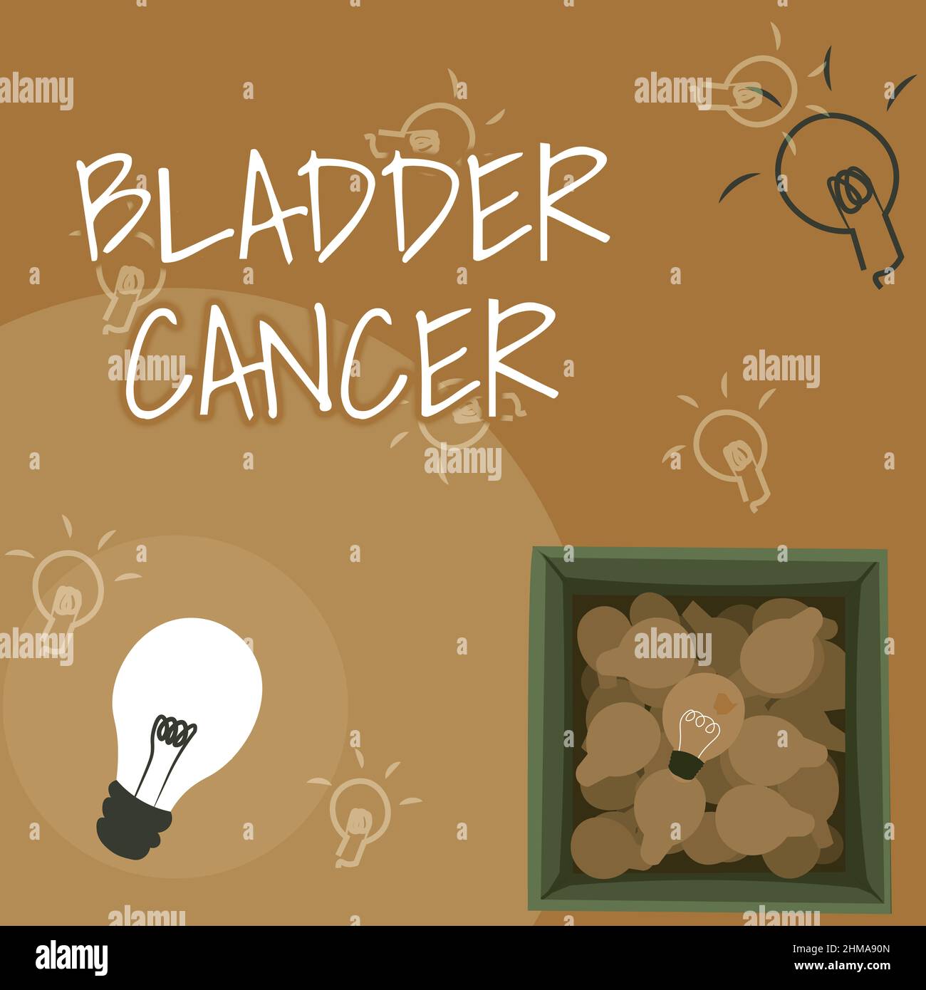 Text showing inspiration Bladder Cancer. Word Written on form of cancer ...