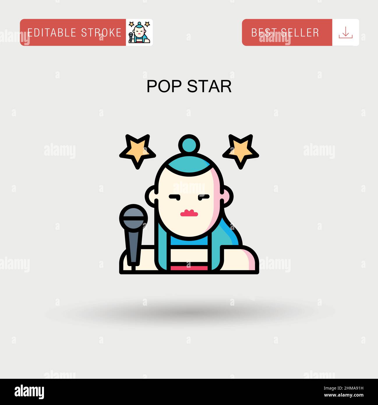 Rock star silhouette Stock Vector Images - Alamy