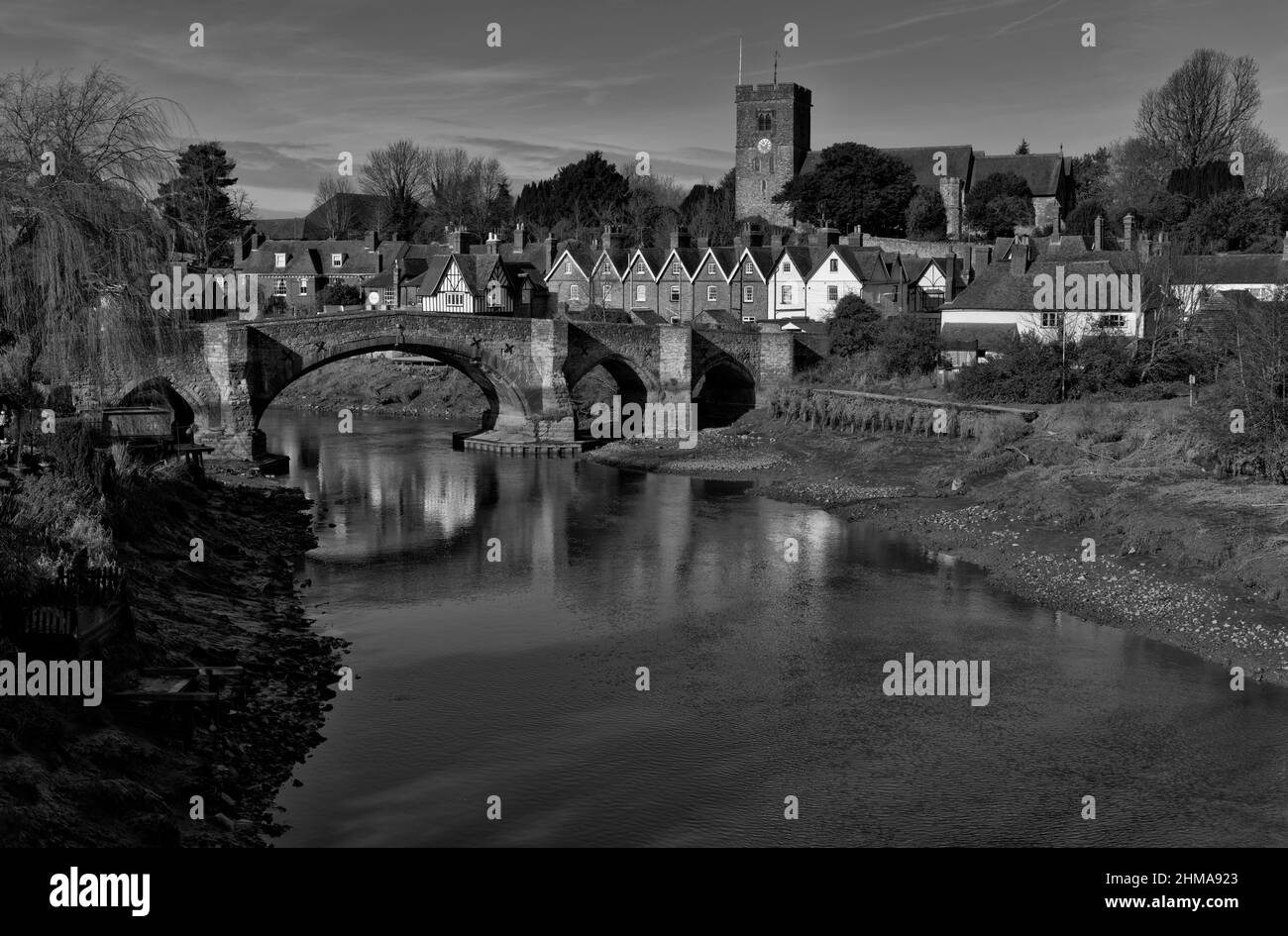 Picturesque village church Black and White Stock Photos & Images - Alamy