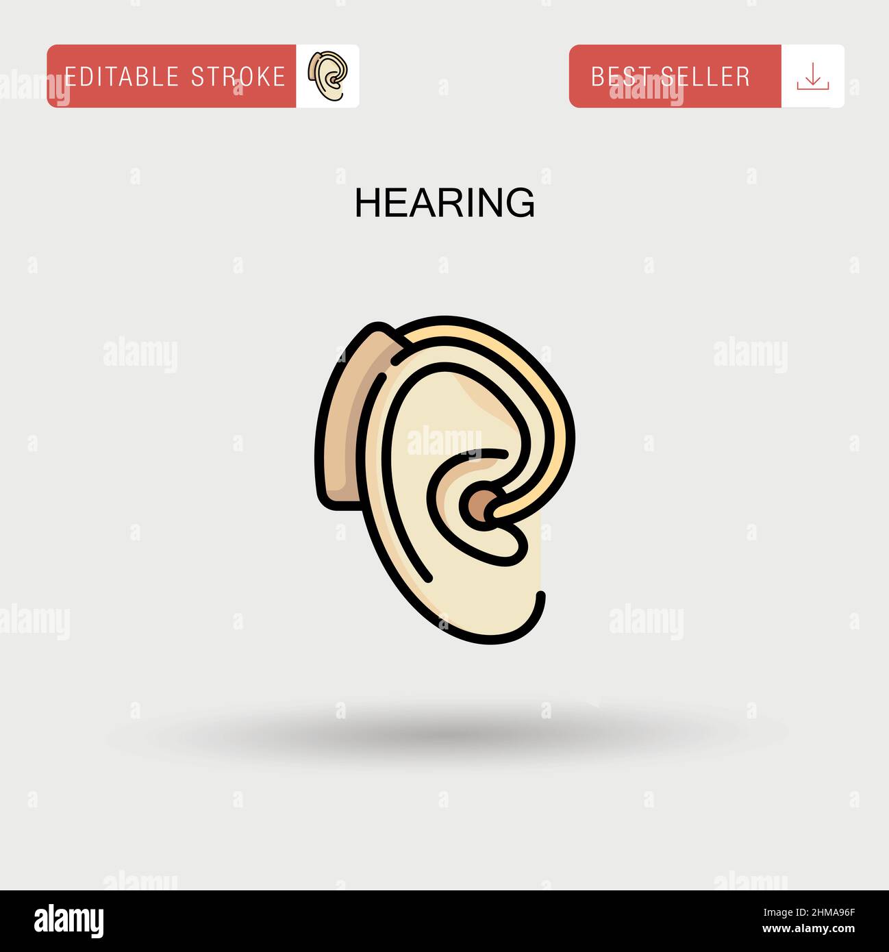 Hearing Simple vector icon Stock Vector Image & Art - Alamy