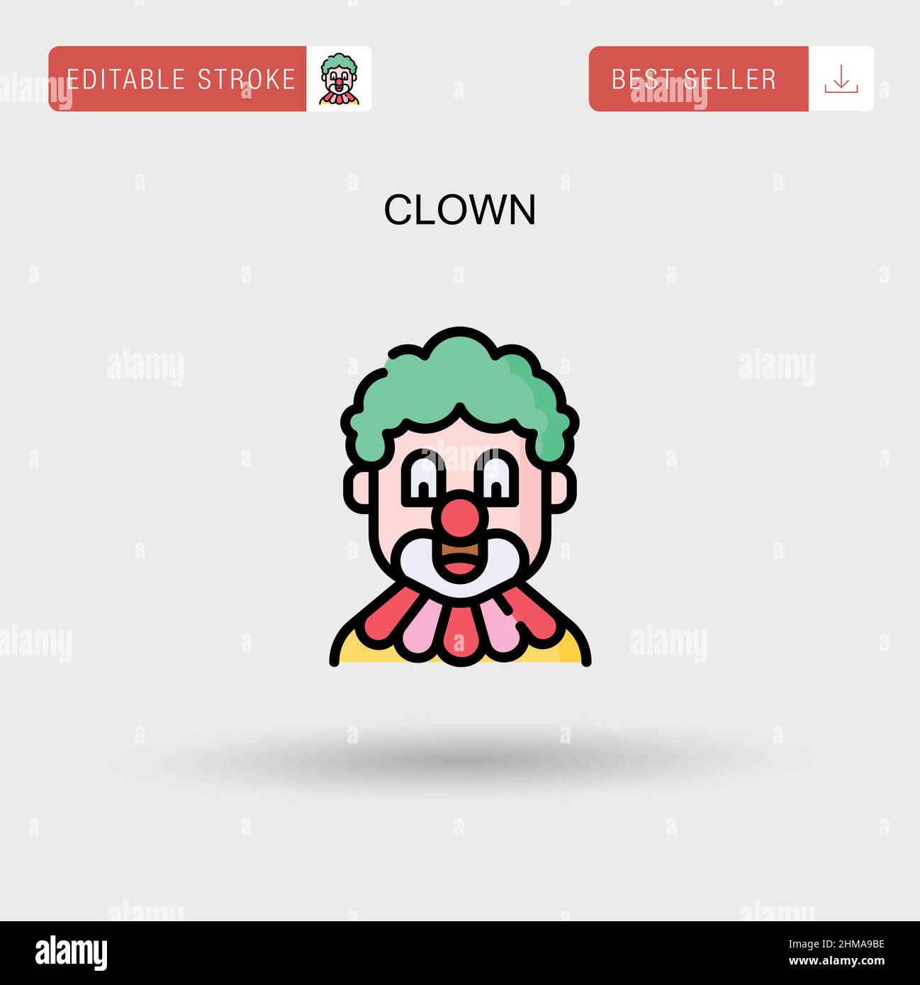 Clown Simple vector icon Stock Vector Image & Art - Alamy