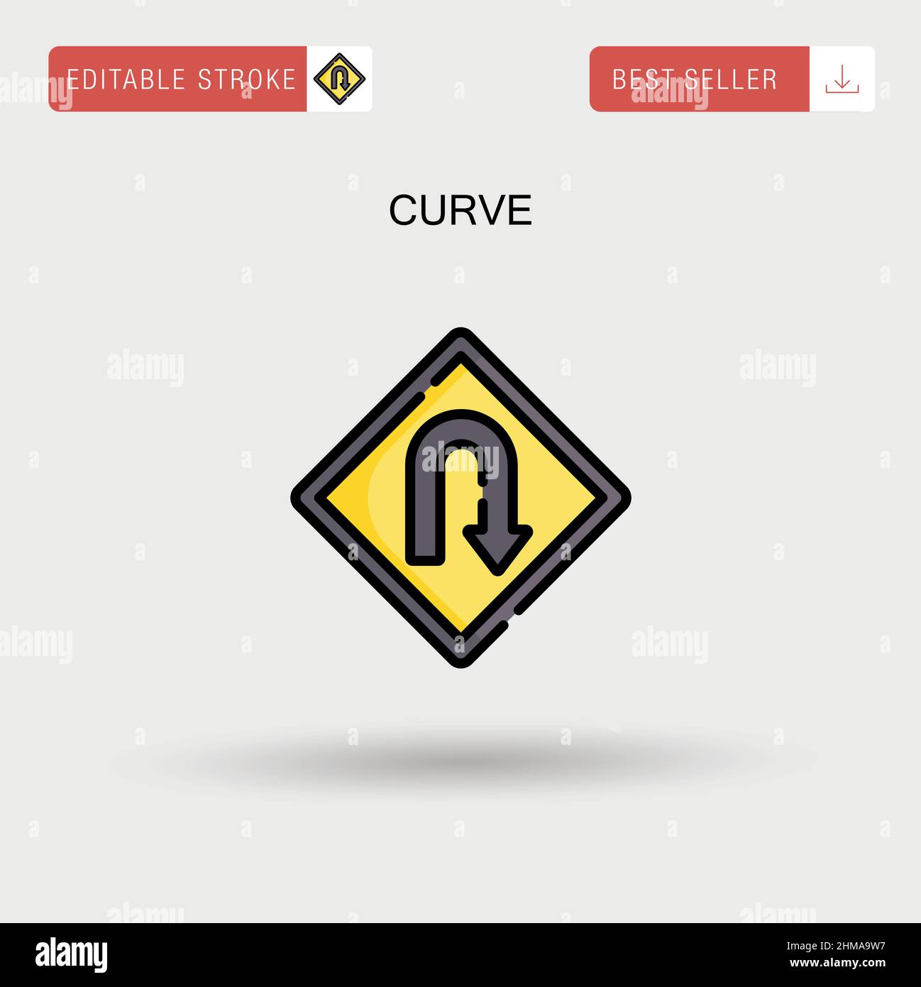 Curve icon hi-res stock photography and images - Alamy
