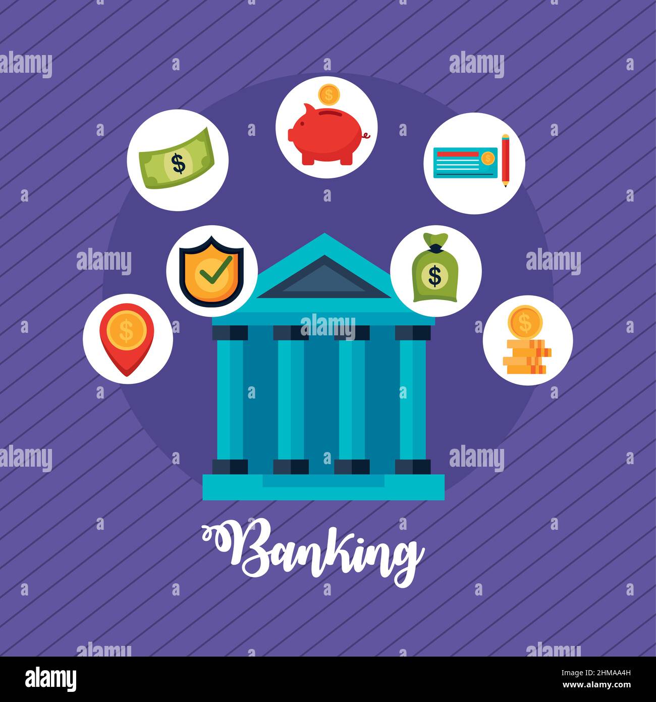 Bank building money dollars economy Stock Vector Images - Alamy
