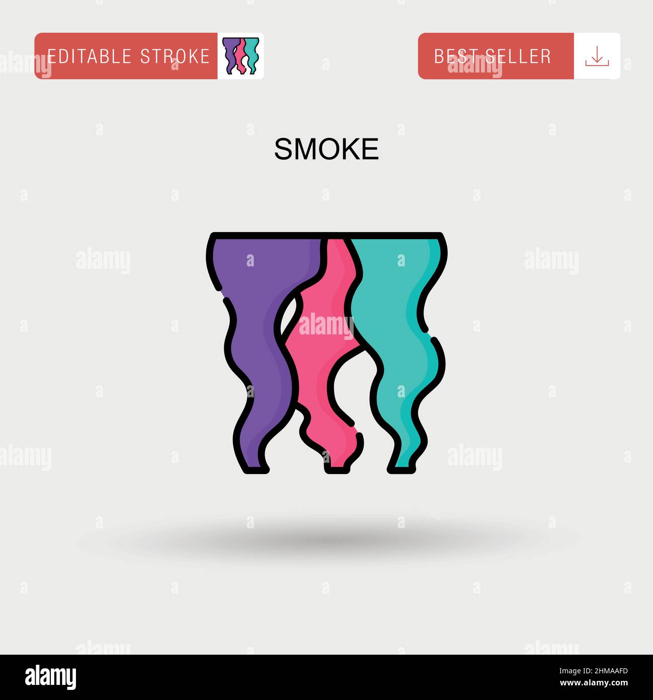 Smoke Simple vector icon Stock Vector Image & Art - Alamy