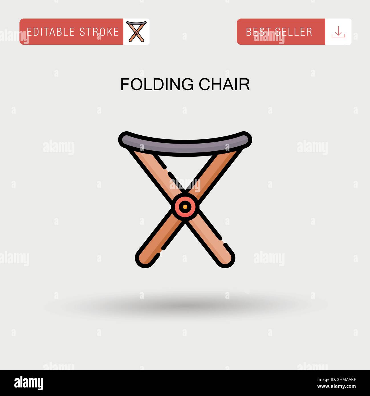 Folding chair Simple vector icon Stock Vector Image & Art - Alamy
