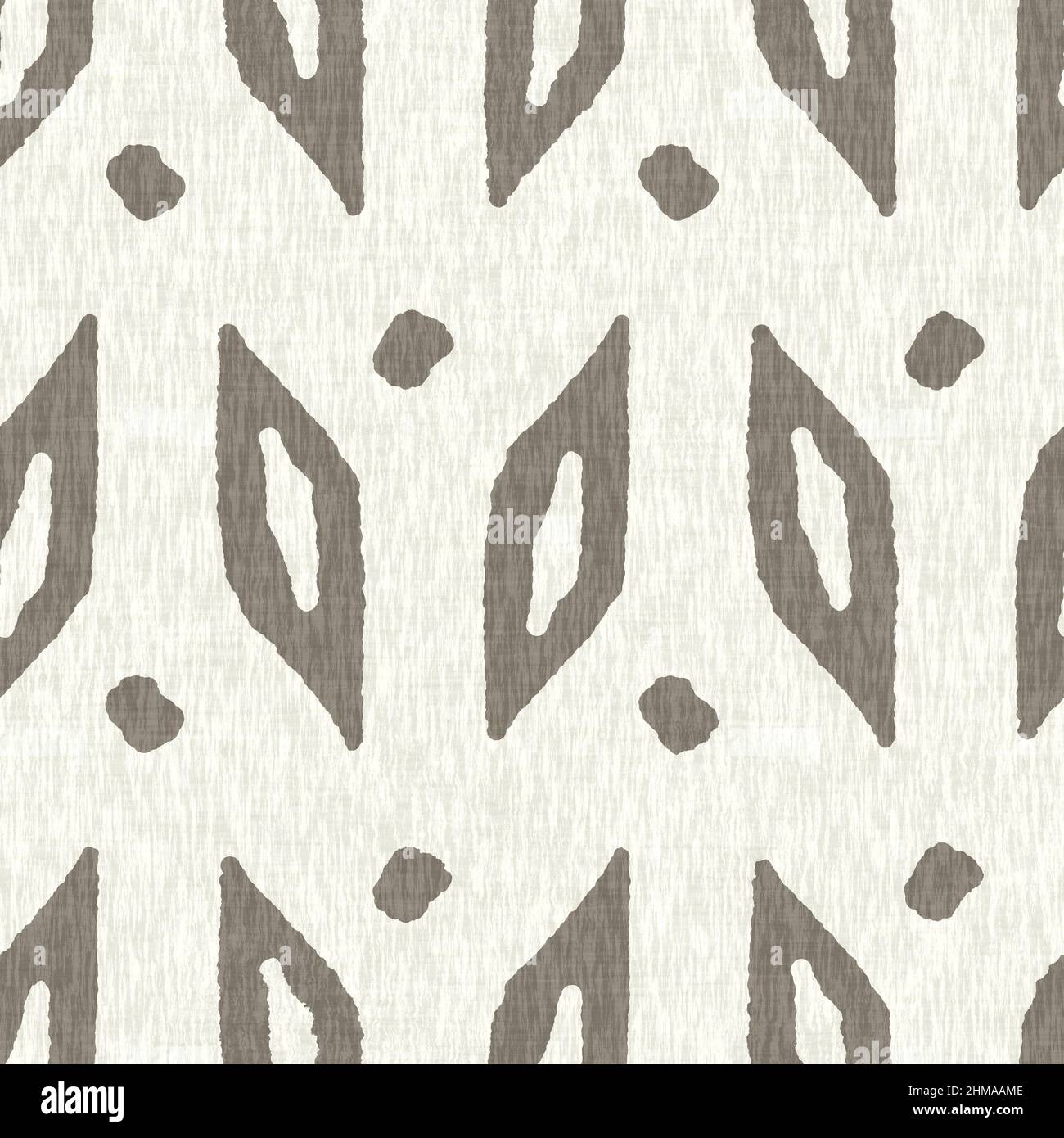 Hand drawn doodle linen effect texture pattern. Seamless woven natural gray decorative print for ...