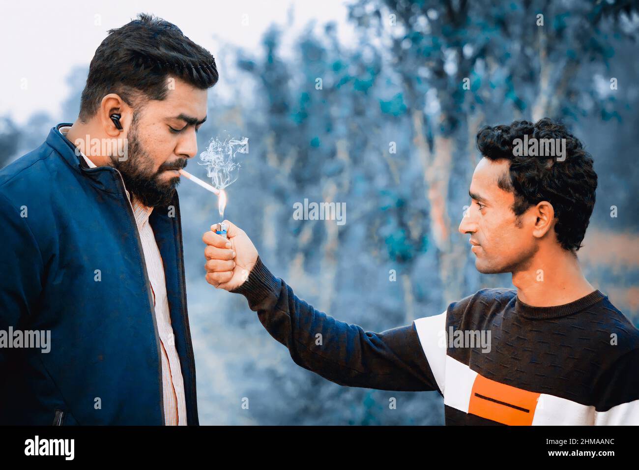 Smoke in fire Stock Photo - Alamy