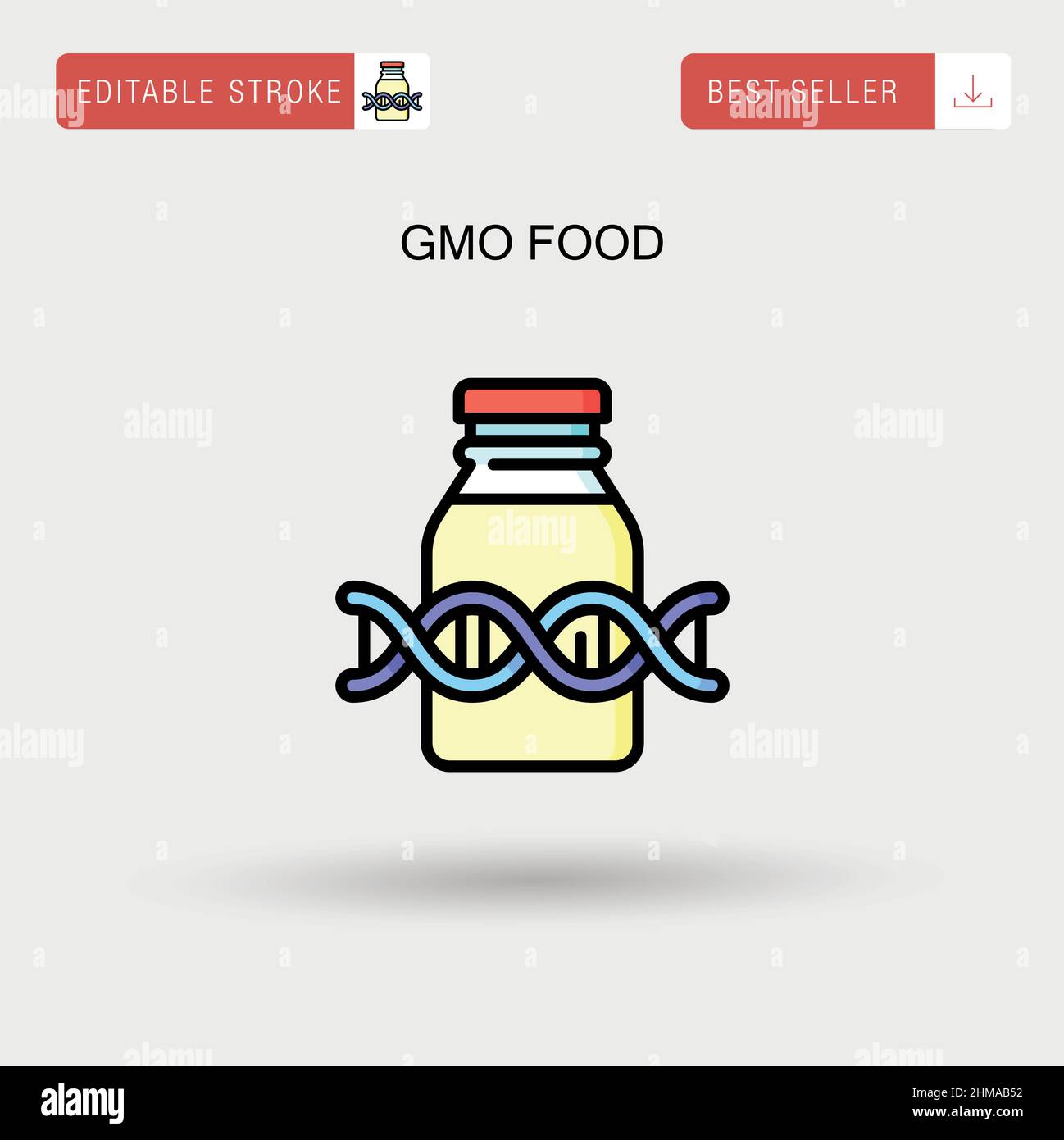 Gmo food Simple vector icon Stock Vector Image & Art - Alamy