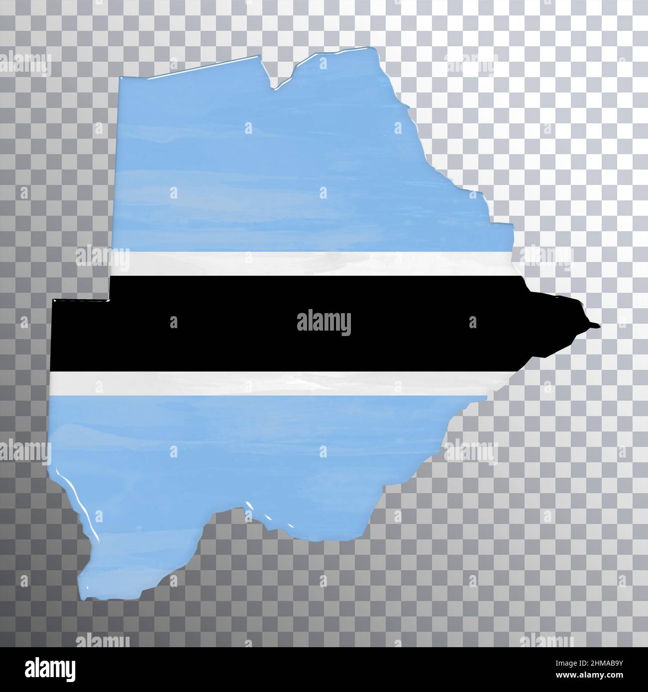 Botswana flag and map, transparent background, Clipping path Stock ...