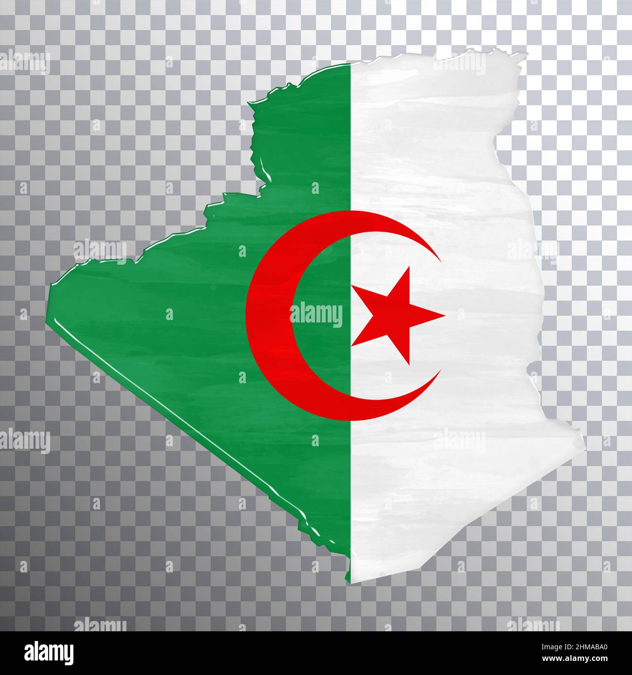 Algeria flag and map, transparent background, Clipping path Stock Photo ...