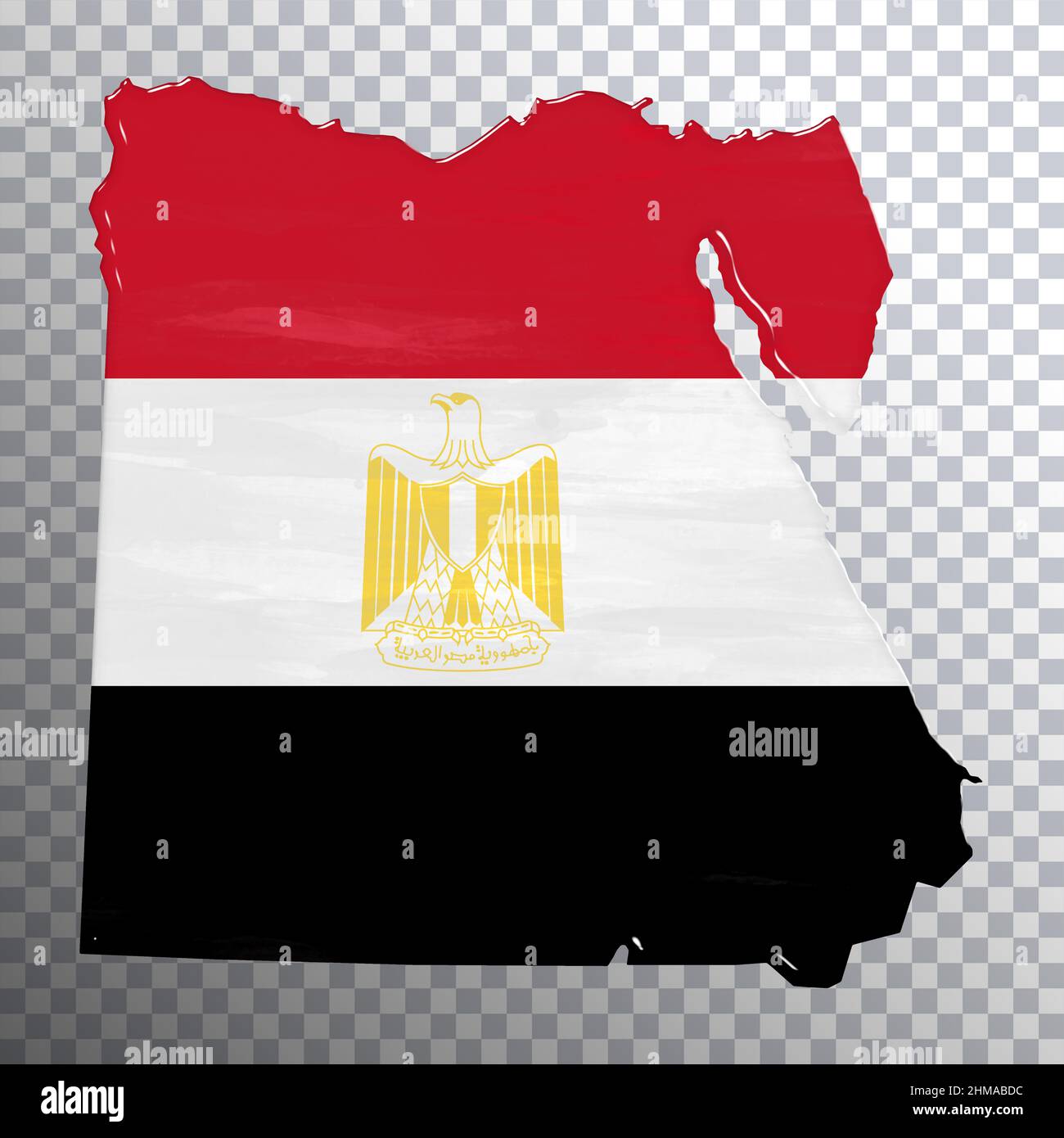 Egypt flag and map, transparent background, Clipping path Stock Photo ...