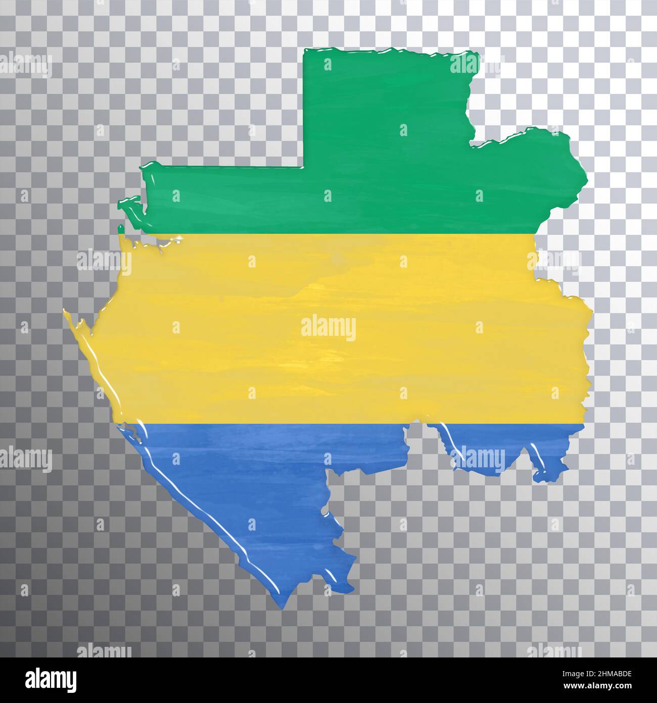 Gabon flag and map, transparent background, Clipping path Stock Photo ...