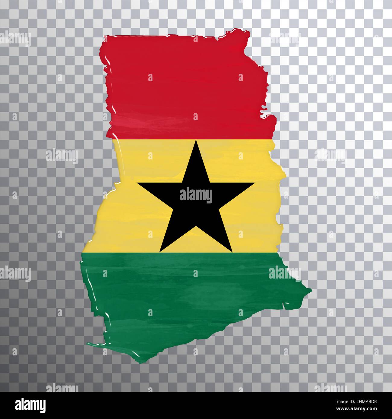 Ghana flag and map, transparent background, Clipping path Stock Photo ...