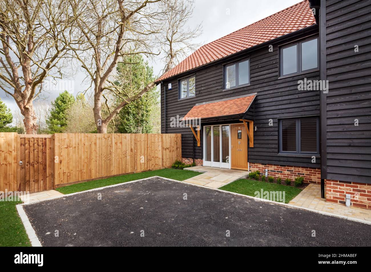 Great Wilbraham, Cambridgeshire, England - Feb 24 2017: Brand new home ...