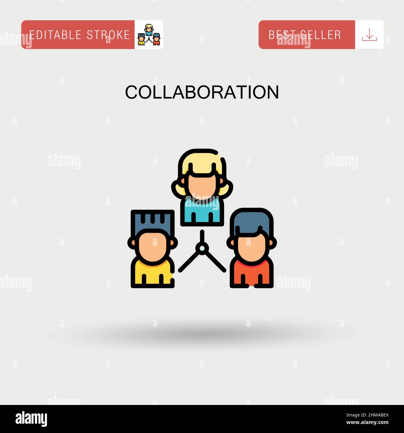 Collaboration Simple vector icon Stock Vector Image & Art - Alamy