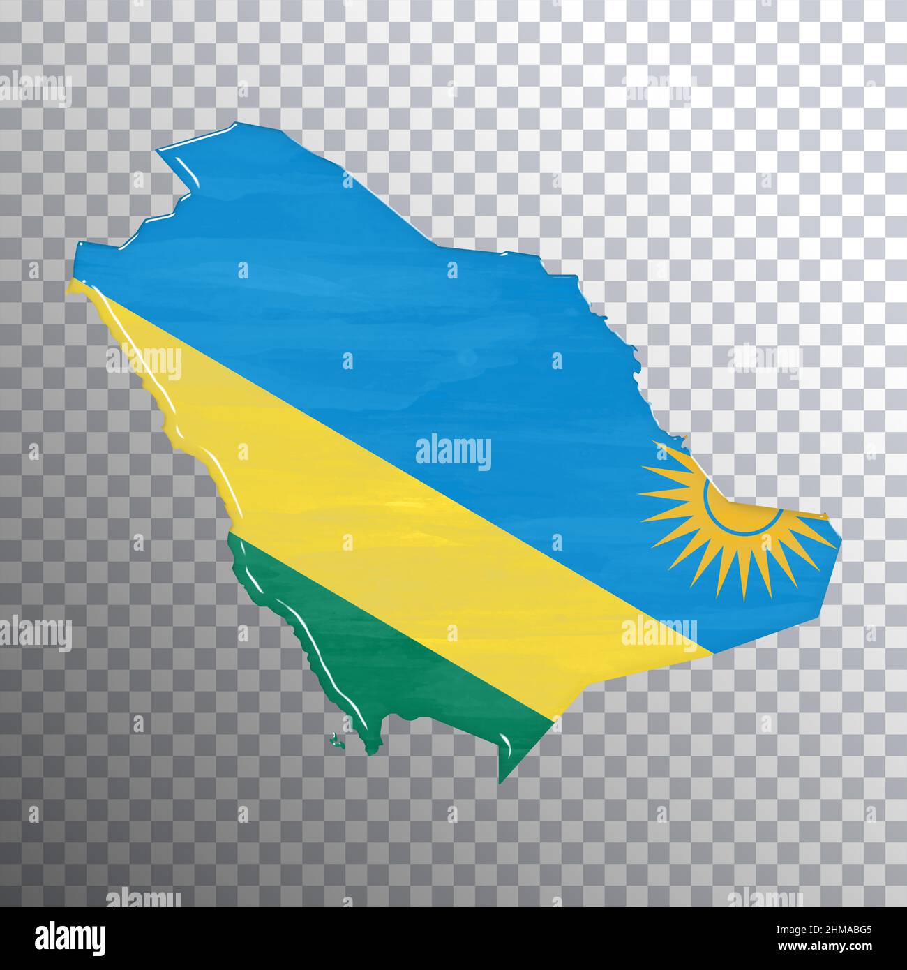 Rwanda flag and map, transparent background, Clipping path Stock Photo ...
