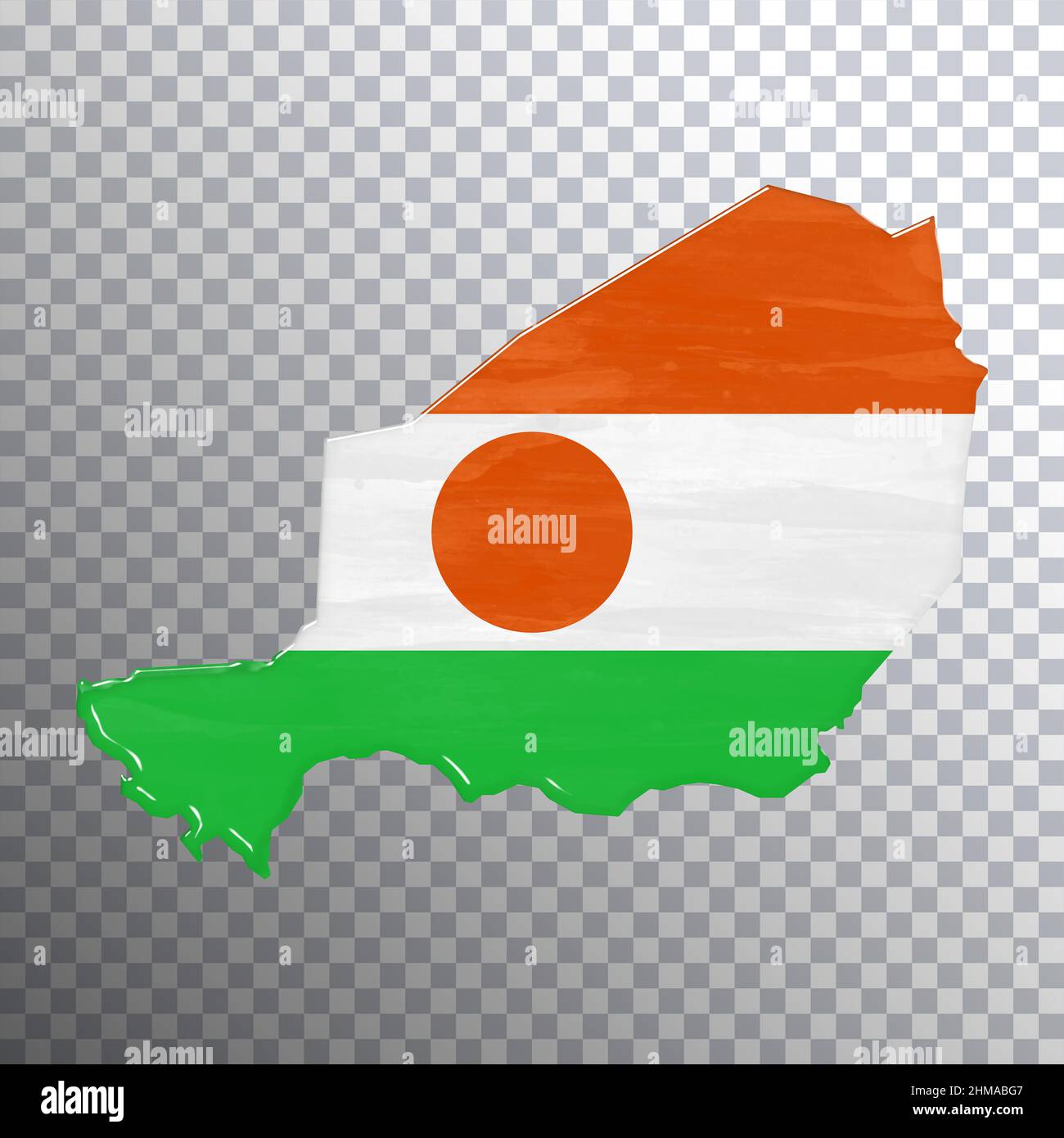 Niger flag and map, transparent background, Clipping path Stock Photo ...
