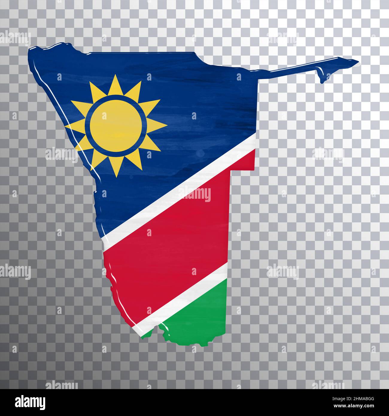 Namibia flag and map, transparent background, Clipping path Stock Photo ...